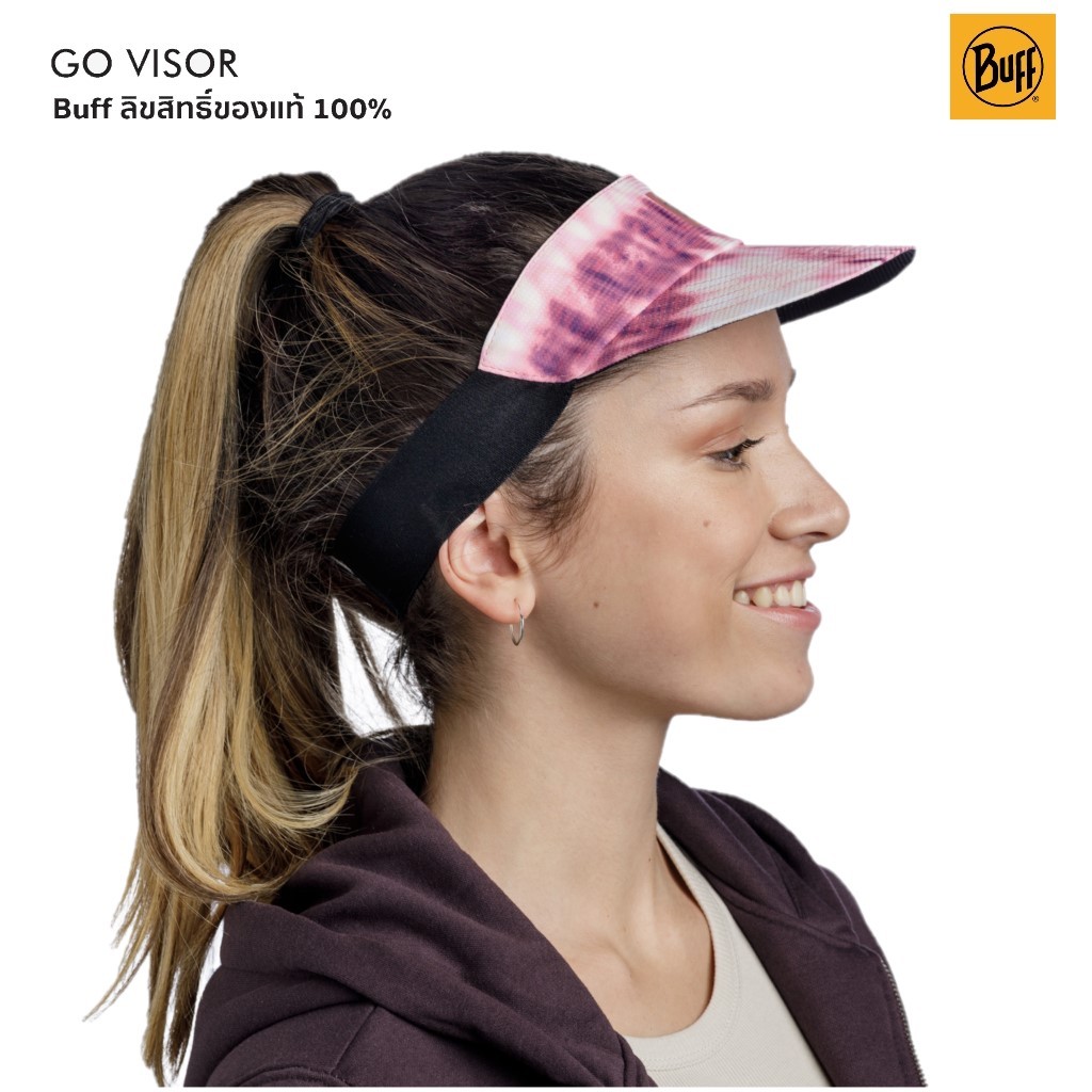 Buff Go Visor Half-Head Running Cap. Hard Hat Brim For Sun Protection. Elastic Band And Lock ...