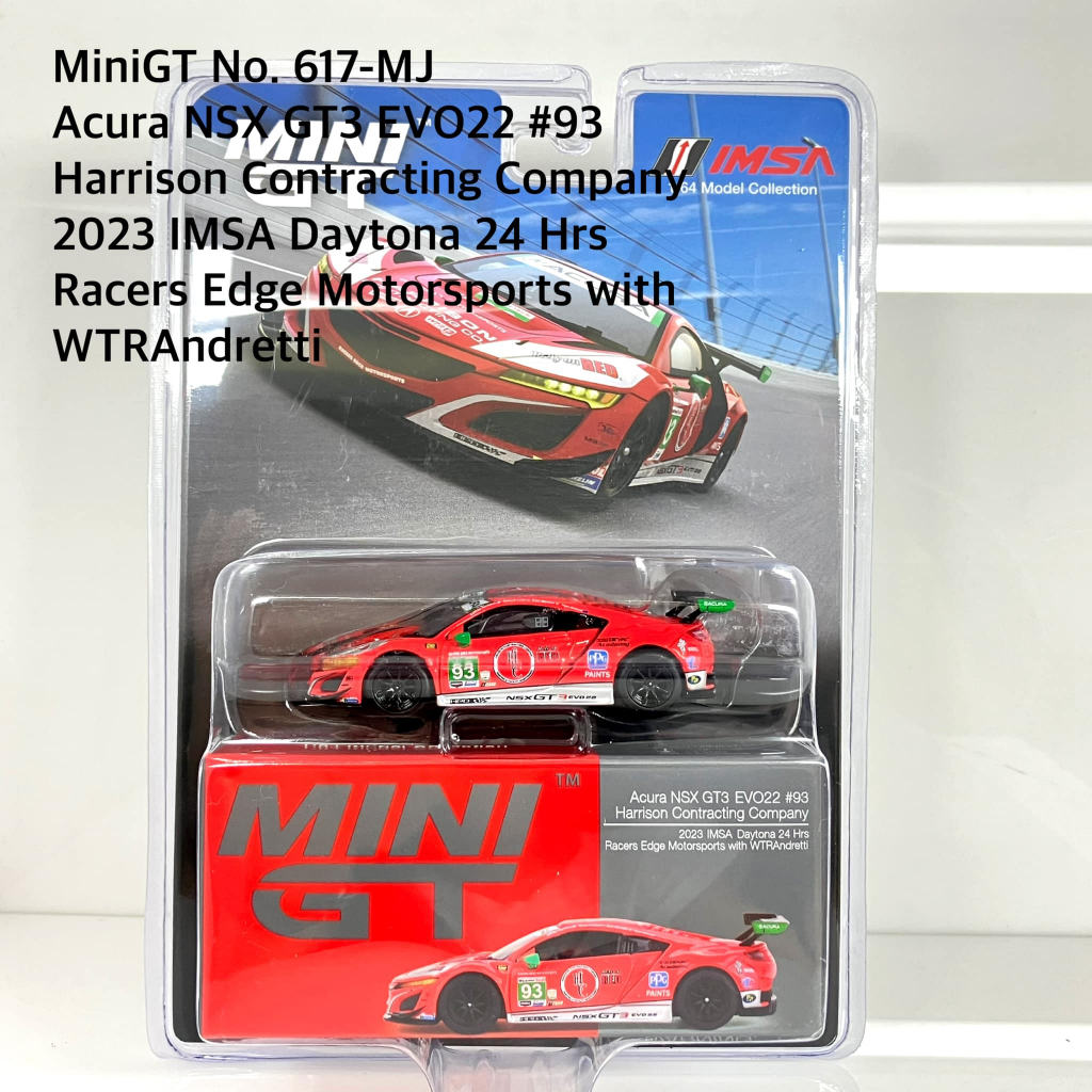 Mini GT No.617-MJ Acura NSX GT3 EVO22 93 WTR Racers Edge Motorsports ...