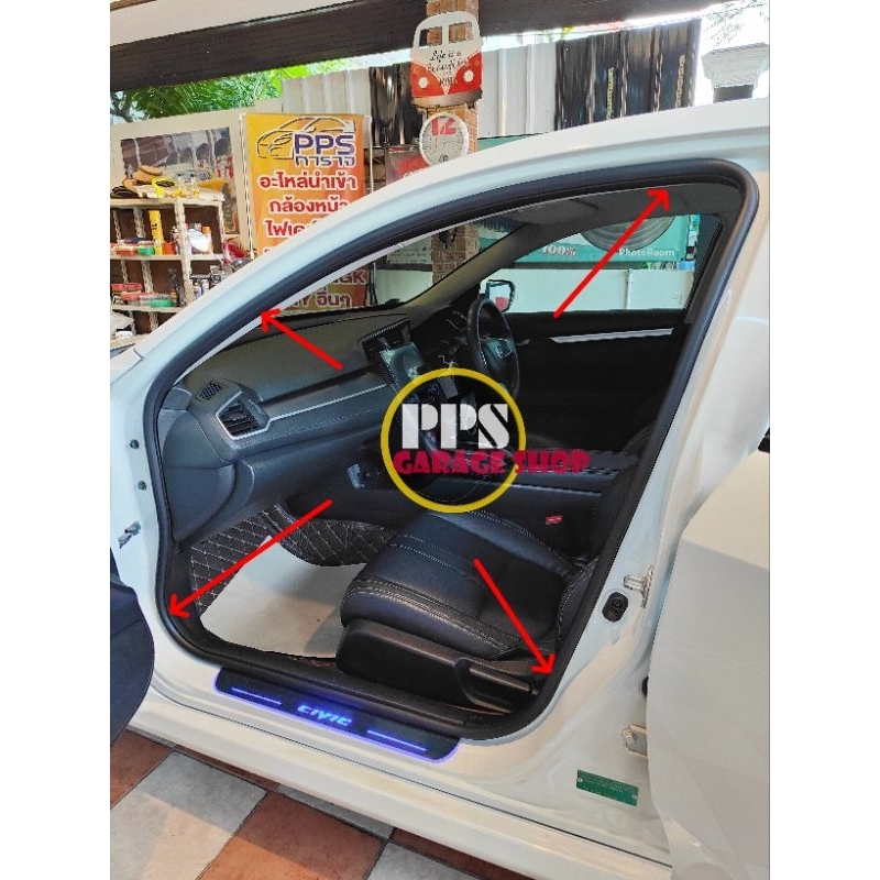 Body Door Seal civic FC Keel Rubber Genuine Rubber% Reduce Cabin Noise ...