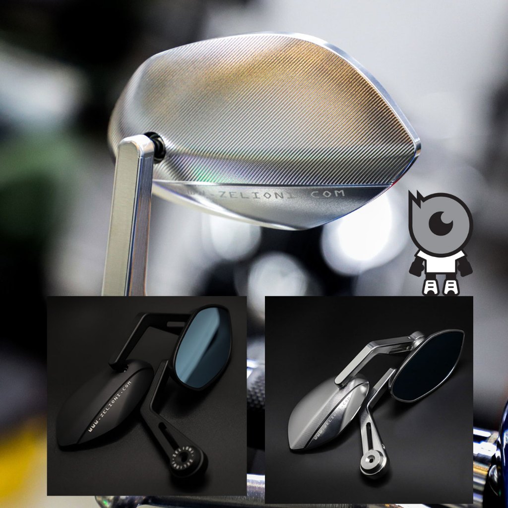 Original Zelioni Handlebar End Mirror Leaf Shape For New Vespa And ...