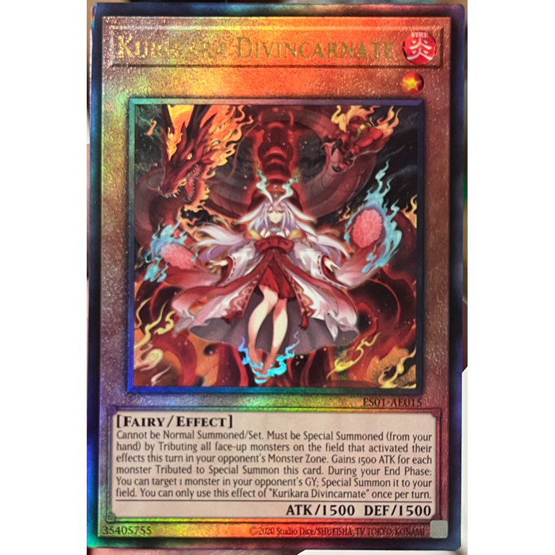 Yugioh Asia-Eng [ES01-AE015] Kurikara Divincarnate (Ultimate Rare ...