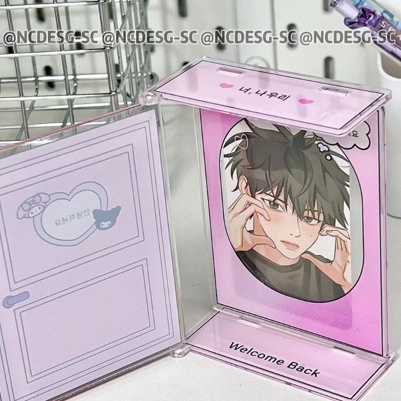 !3-Inch Purple kuromi Frame Card Transparent Acrylic Photo Cartoon ...