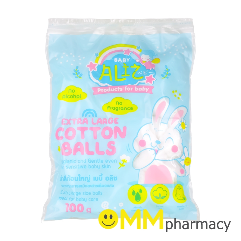 BABY ALIZ Cotton Ball Big 1g 100g | Shopee Malaysia