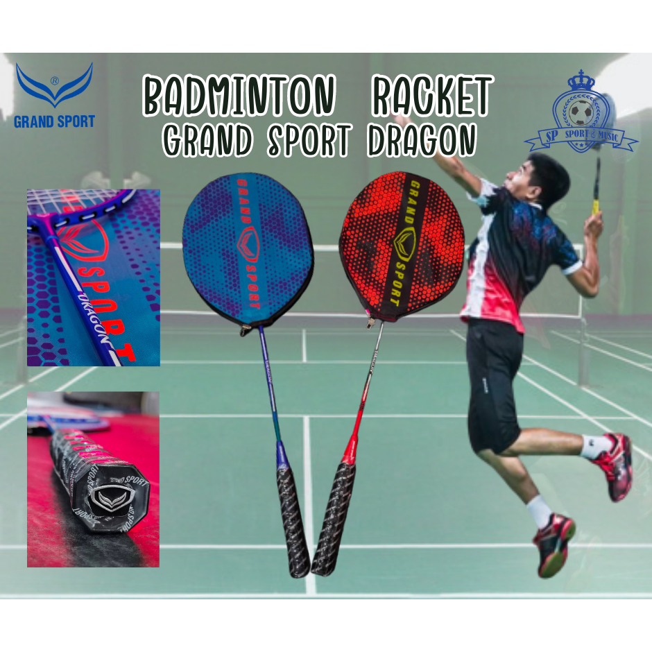 Badminton Racket GRAND SPORT DRAGON Single 1'S (With Half Pack ...