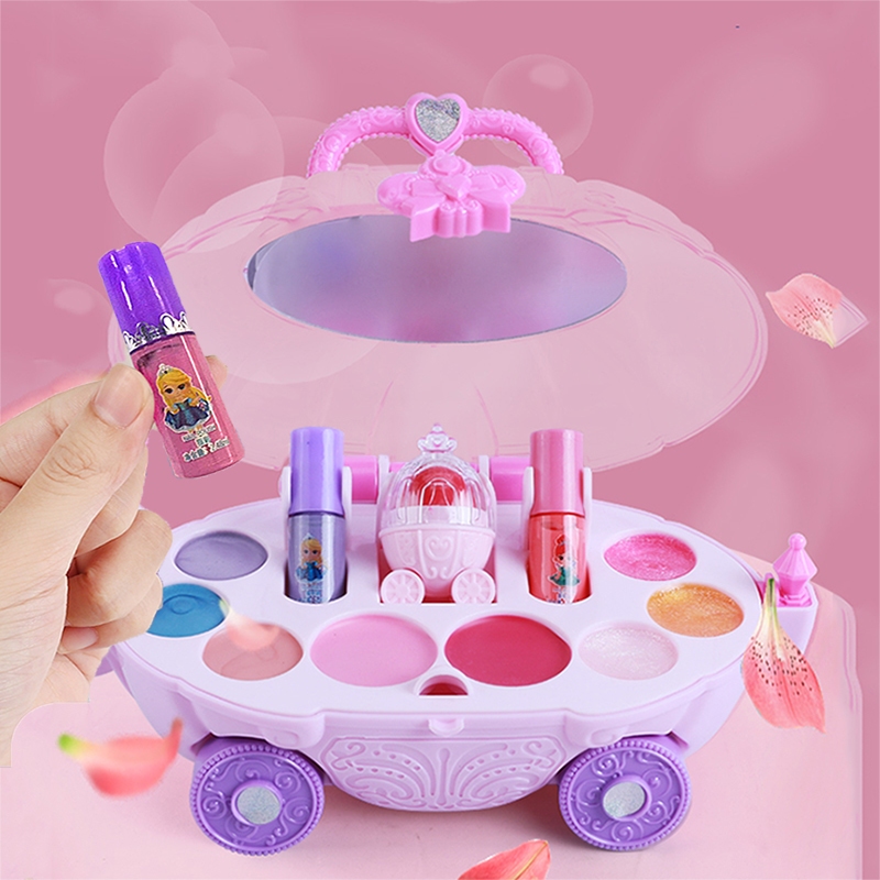 Children's Cosmetics Disney Princesses Make Up Sets Girls Toys Beauty ...