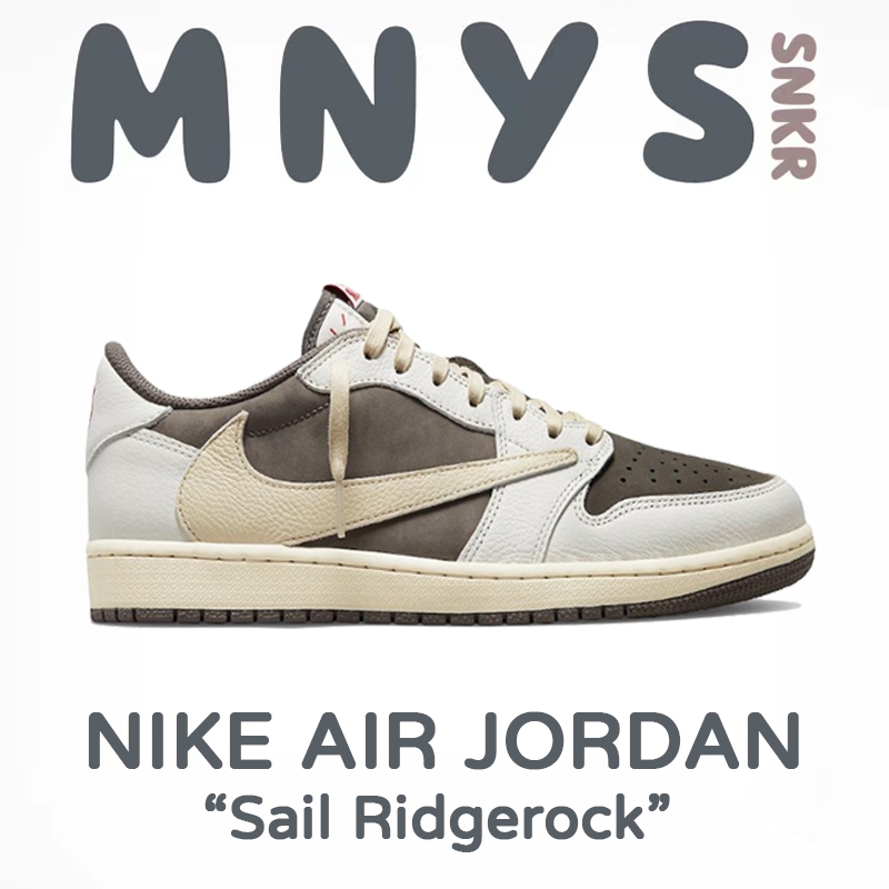 TRAVIS SCOTT X NIKE AIR JORDAN 1 LOW OG SP "SAIL AND RIDGEROCK ...