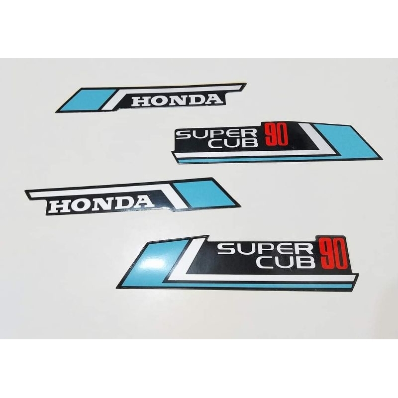 SUPER CUB 90 Sticker (Blue Design) | Shopee Malaysia