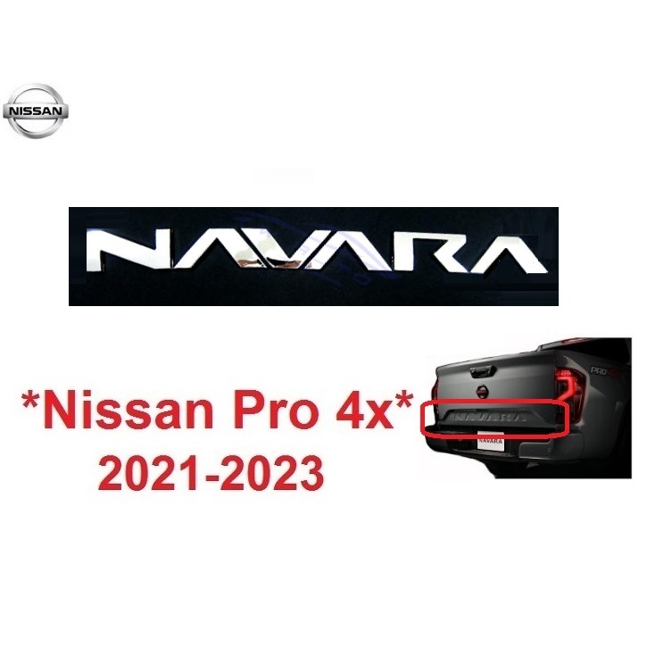 Color Plating Rear logo NISSAN NAVARA PRO X 2021 2022 2023 2024 4X ...