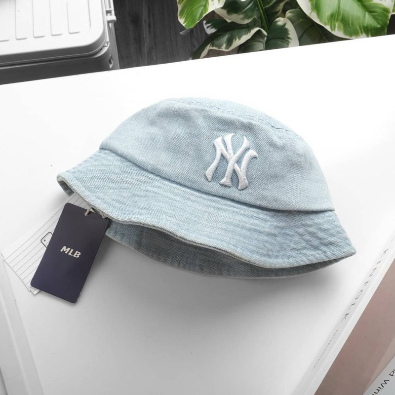 Authentic MLB Bucket Hat Denim Color | Shopee Malaysia