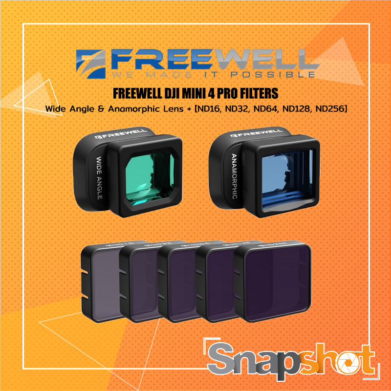 FREEWELL DJI MINI 4 PRO FILTERS Wide Angle & Anamorphic Lens + [ND16 ...