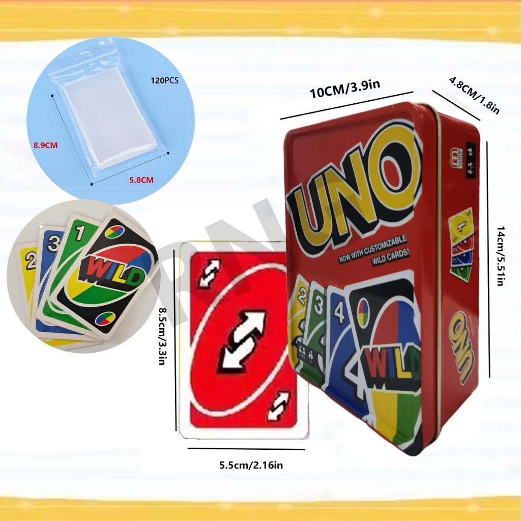 UNO Wild/Flip Iron Box Game Classic(Metal Package) | Shopee Malaysia