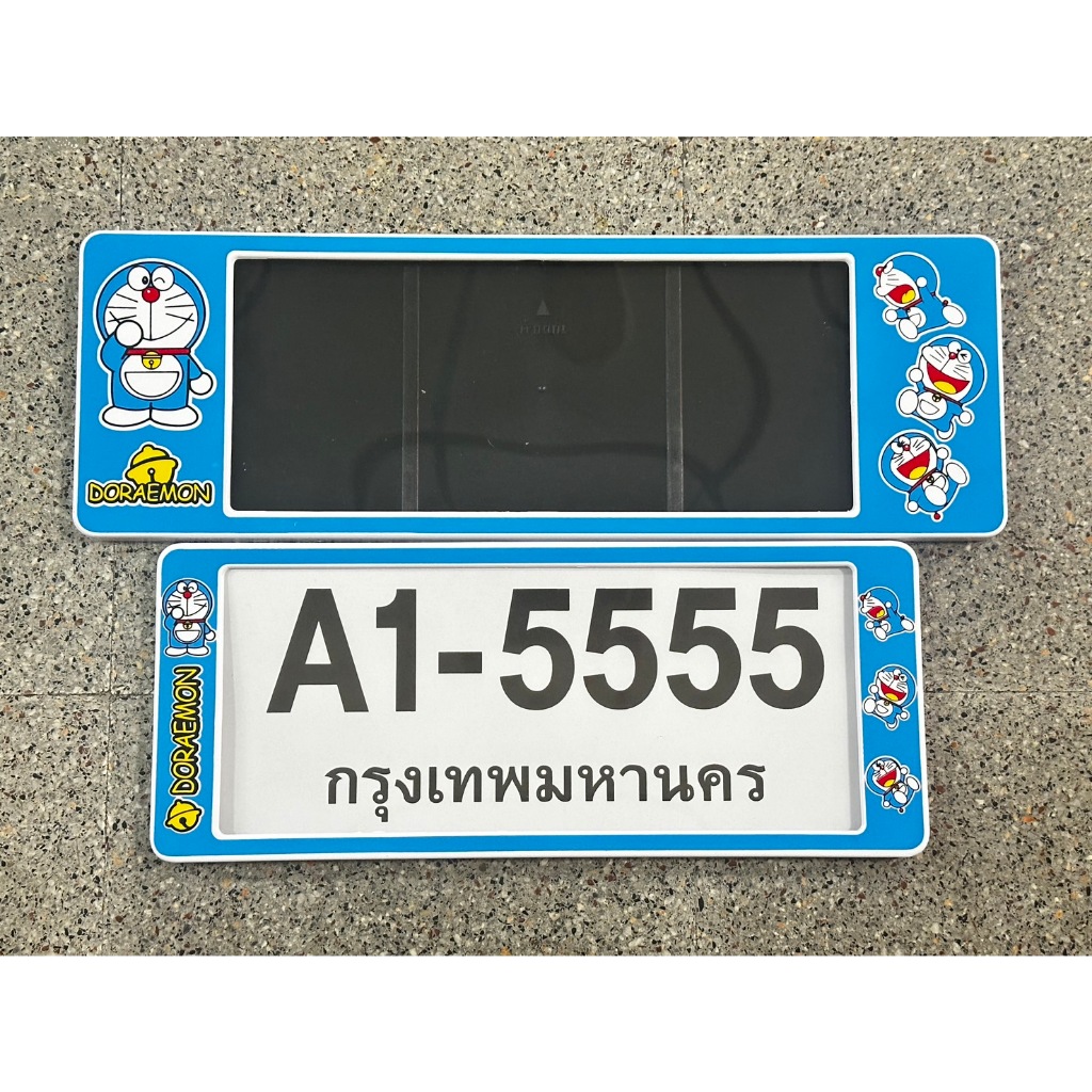 Car License Plate Plastic Waterproof Label Frame Doraemon Pattern V1 1 ...