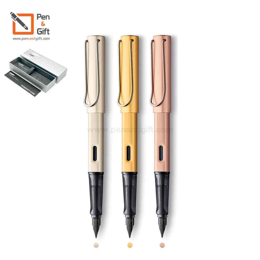 Lamy LX Fountain Pen Nib EF F M B -Lamy Gold Light Cream Pink (With Box ...