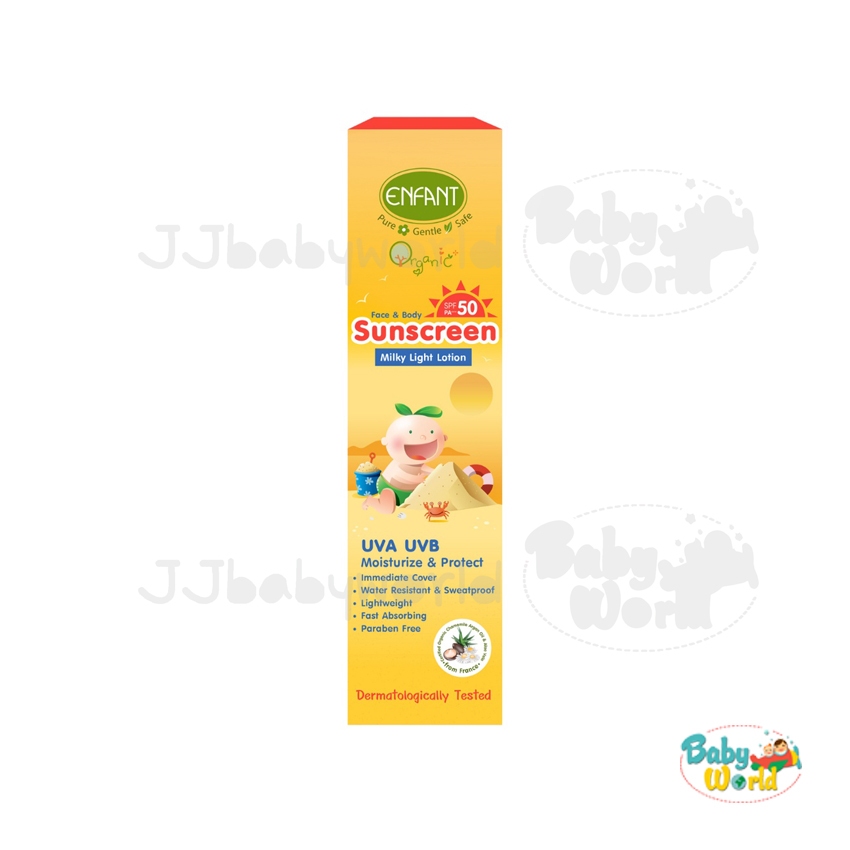 Enfant Organic Plus Face & Body Sunscreen Milky Lotion SPF 50 PA ...
