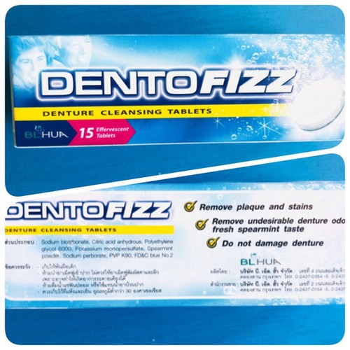 Dentofizz Effervescent Tablets Denture Cleaning 15 Odor Retainers ...