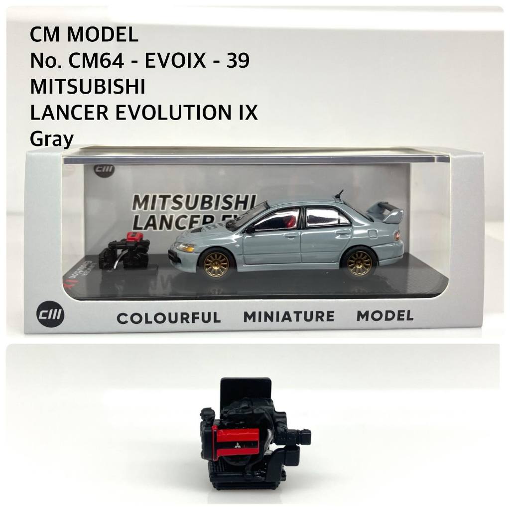 CM MODEL No.CM64-EVOIX-39 MITSUBISHI LANCER EVOLUTION IX-Gray | Shopee ...