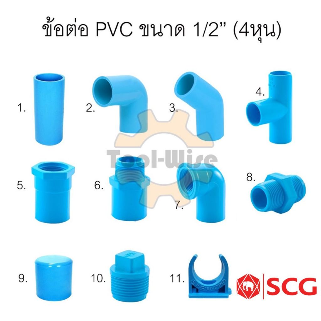 Plumbing Connector PVC Pipe SCG Brand Size 1/2 "(4 Inch) | Shopee Malaysia