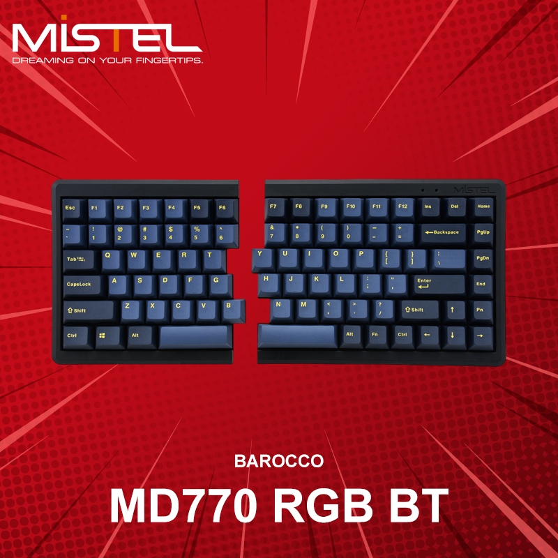 Mistel Keyboard Model BAROCCO MD770 RGB BT 5.0 (English) 1 Year ...