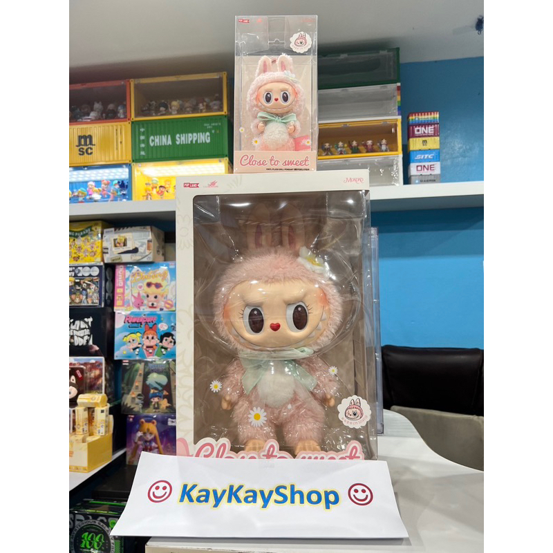 POPMART-CLOSE To SWEET Sweetheart Vinyl Plush Doll Moko LABUBU (Big ...