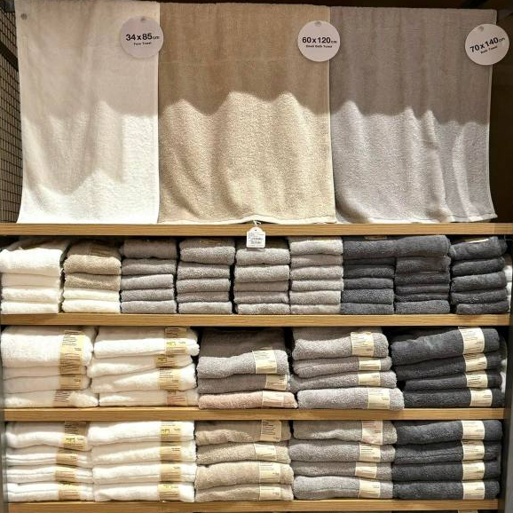 MUJI Towel Super Soft Face Twin Pile with loop Bath Hand (Muffed Towel ...