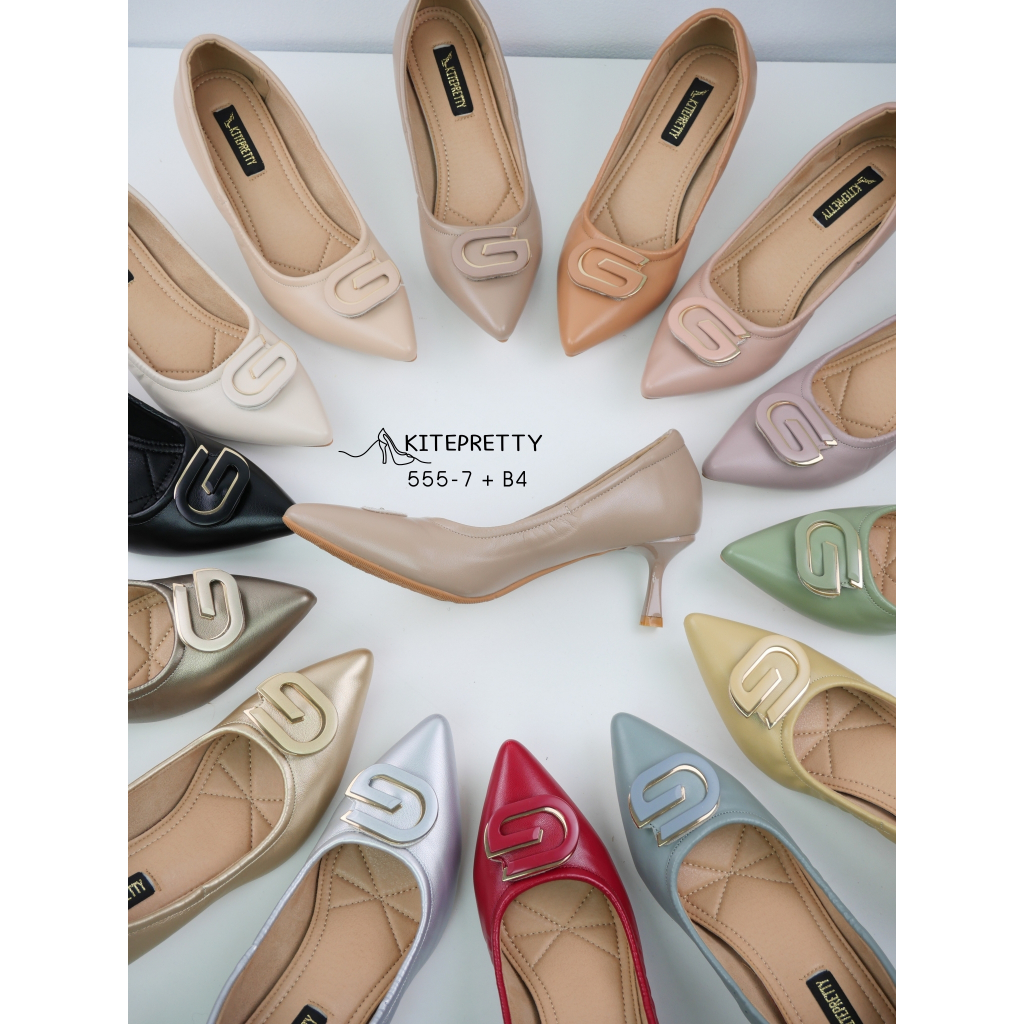 Yes 555-7 + B4 Acrylic-Decorated Front Shoes. Comfortable Pattern ...