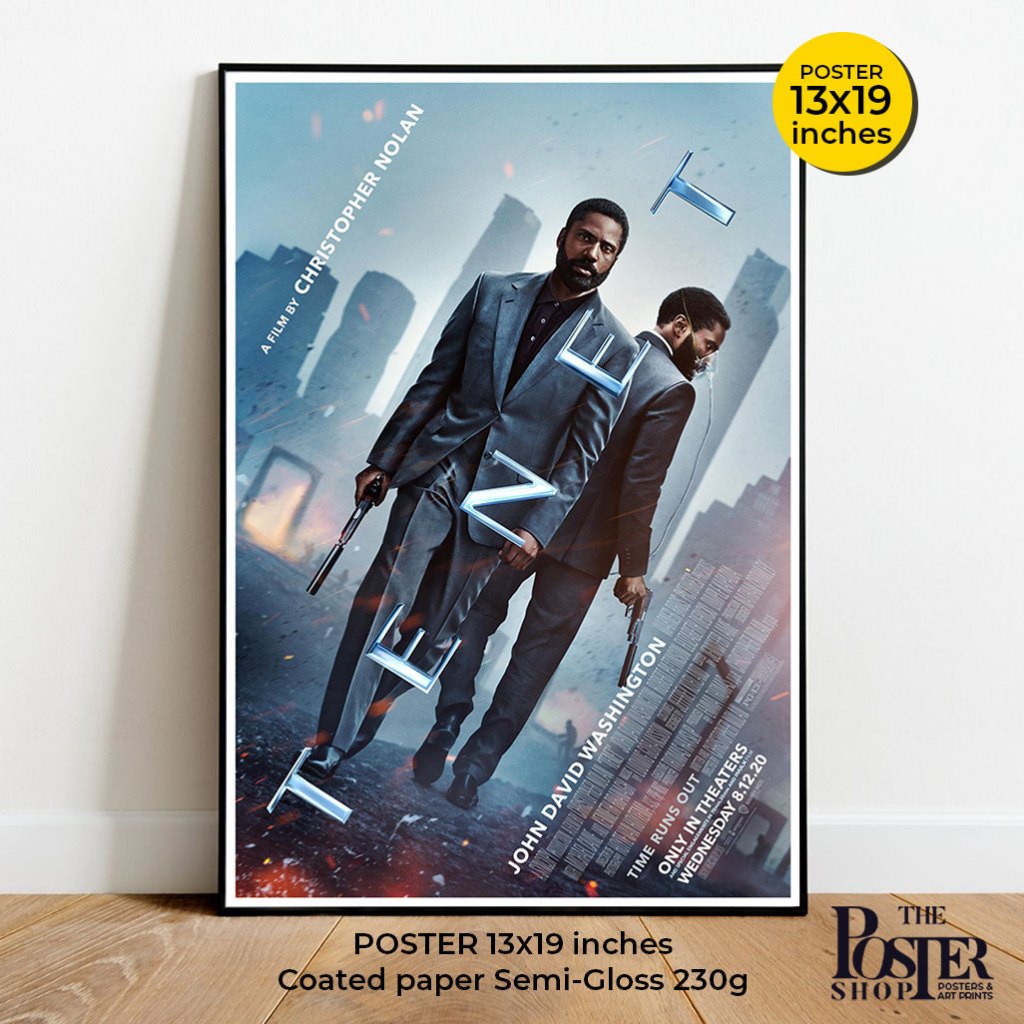 Tenet Poster Movie Christopher Nolan John Washington Robert Pattinson | Shopee Malaysia