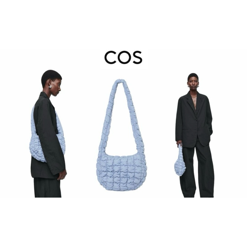 New COS-Quilted messenger bag Blue 1 Out Thai Shop With Paper | Shopee ...