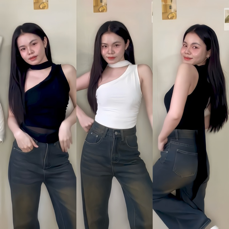 TORR.STORE Jennifer Top | Diverging Shoulder Design Wrapped Around The ...