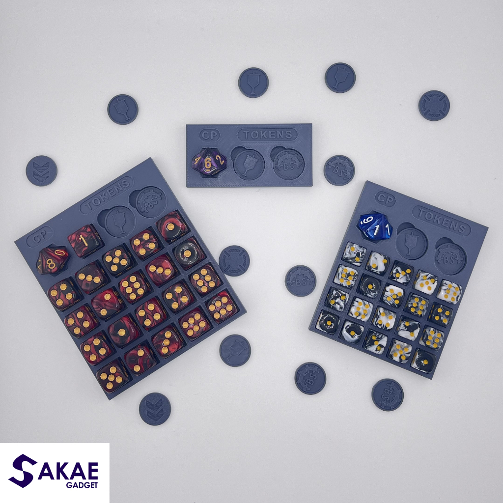 Dice tray/Token Command point And 20 Compartments For Warhammer (3D ...