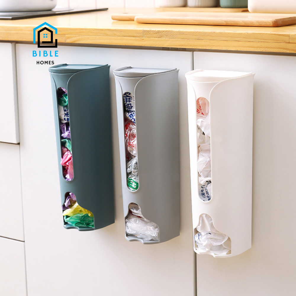 Bb_h Multipurpose Plastic Bag Storage Garbage Holder Box (Wall Mounted ...