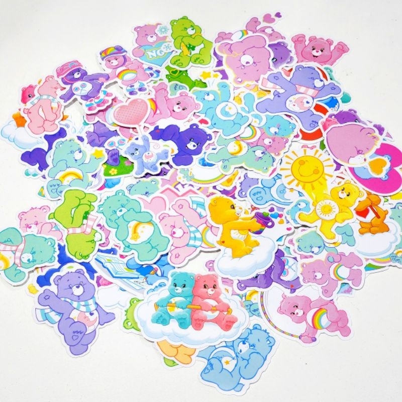 Care Bears Stickers (Mini Body) Soft Pastel Colors (Pack 80 Pieces ...