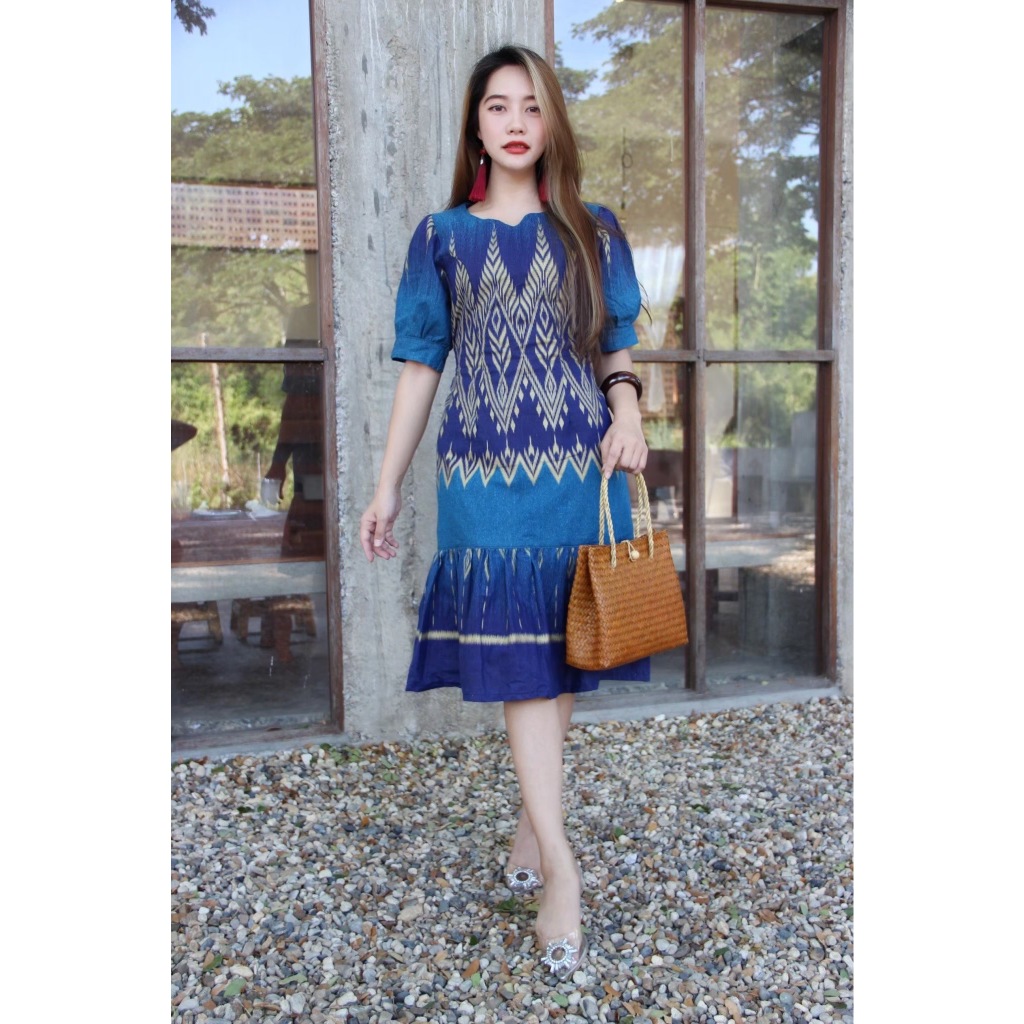 Thai Dress (Available 40 "-52") Cloth Pattern Beg Work Wear To Out The ...
