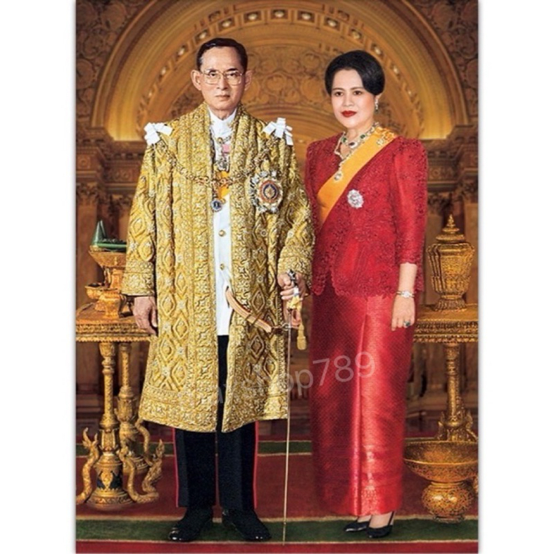 Auspicious Picture Of King Rama 9 Size 15x21 Inches Blank With Frame Or ...