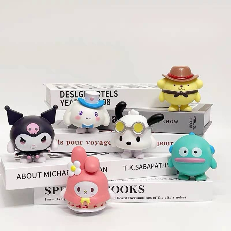 Sanrio Model Figures Round Nonstop Cute Come Together A Whole Set Of 6 ...