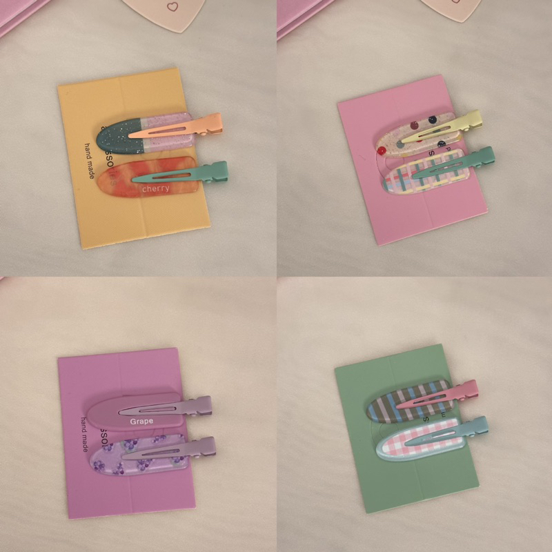 Sold As A Pair Of Iron Clips Candy Color Irons Very Cute. Beautiful ...