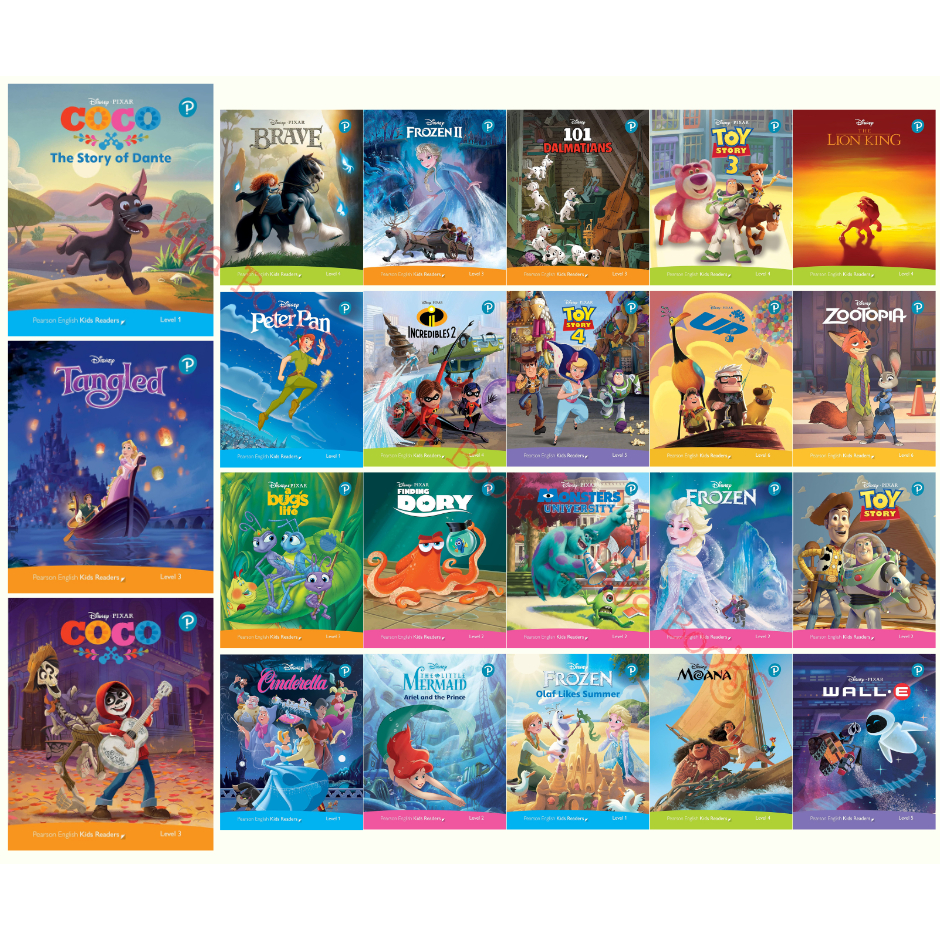 Pearson English Kids Readers Level 1-6 Disney Children's Book Practice ...