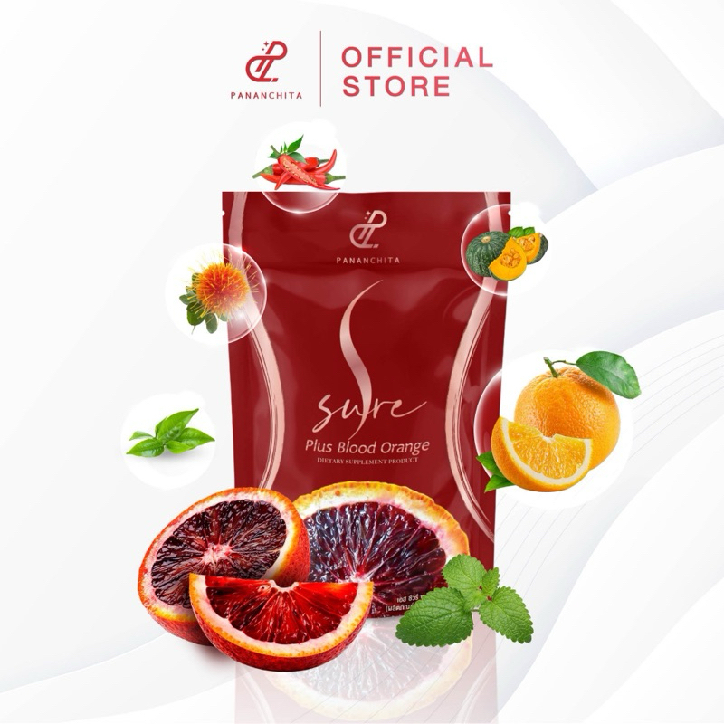 Sure Plus Blood Orange Pananchita Capsule Pill Set 1 Sachet 3 Free 1 ...