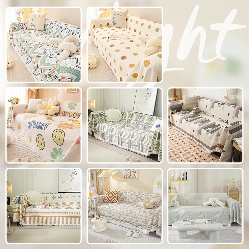 sofa cover There Are 8 Patterns 3 Sizes To Choose From 130 * 180/180 * 340cm. | Shopee Malaysia