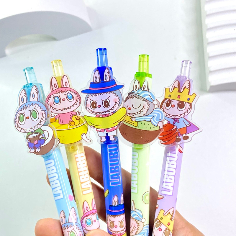 * Melt * Labubu Pen Shinchan Kuromi Capibara Other Toon Blue Gel Ink ...