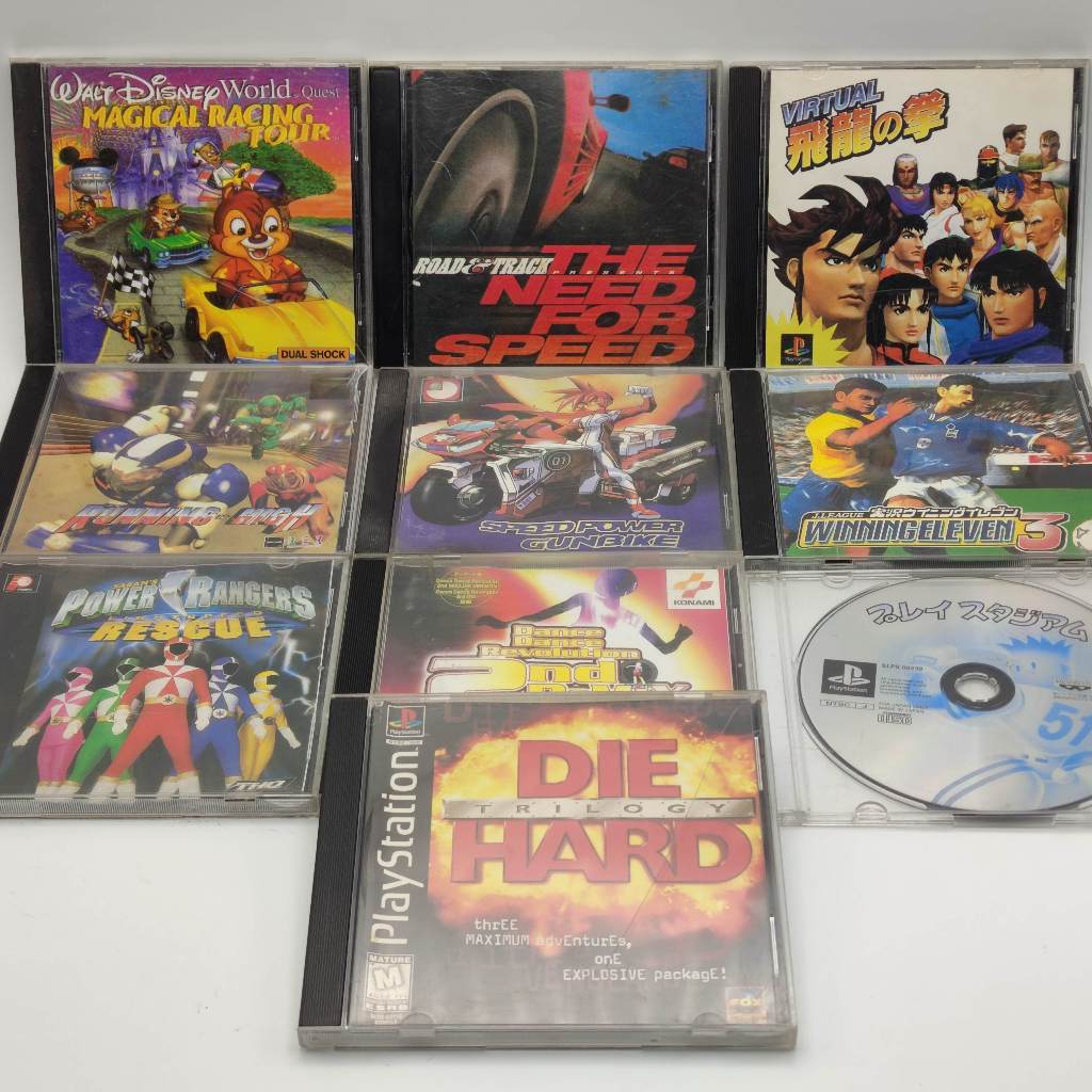 PS1 Includes 10 Games SET [A31] [Booteg] Die Pump Copy Plate Hard ...