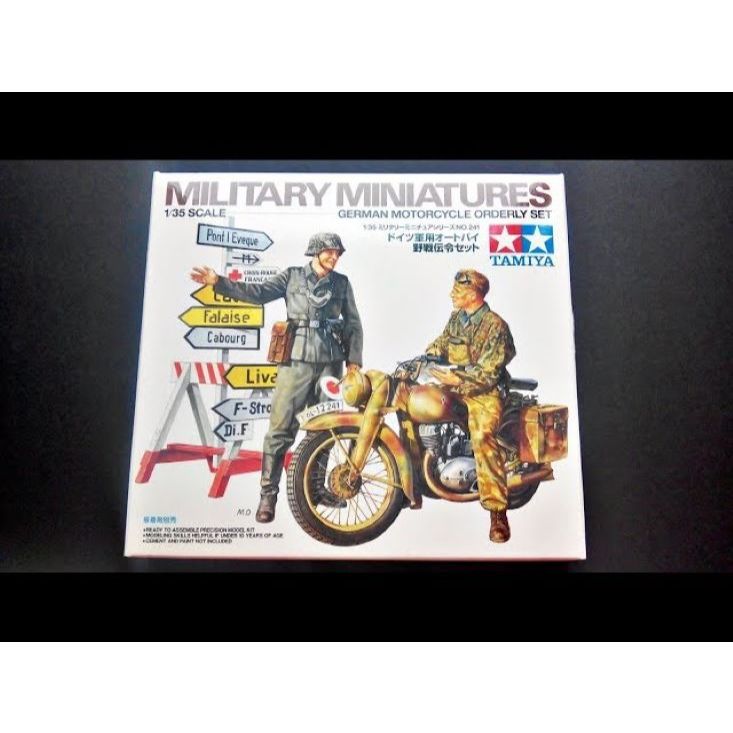 Assembled Model Plastic TAMIYA Scale 1/35 GERMAN MOTORCYCLE ORDERLY SET ...