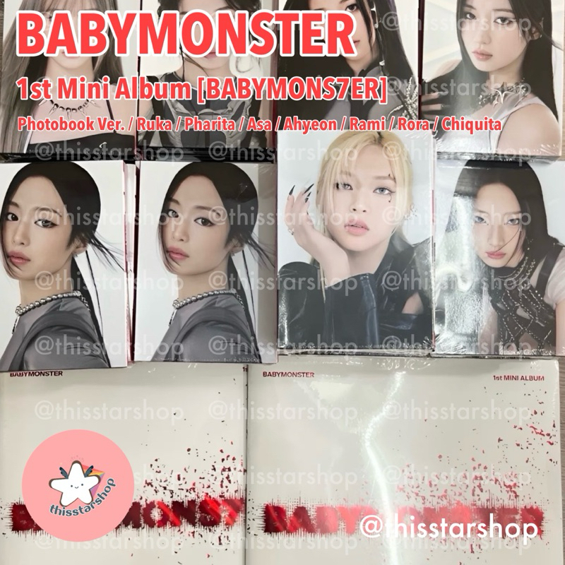 BABYMONSTER Album 1st Mini [BABYMONS7ER] (Photobook Ver./Ruka/Pharita/Asa/Ahyeon/Rami/Rora ...