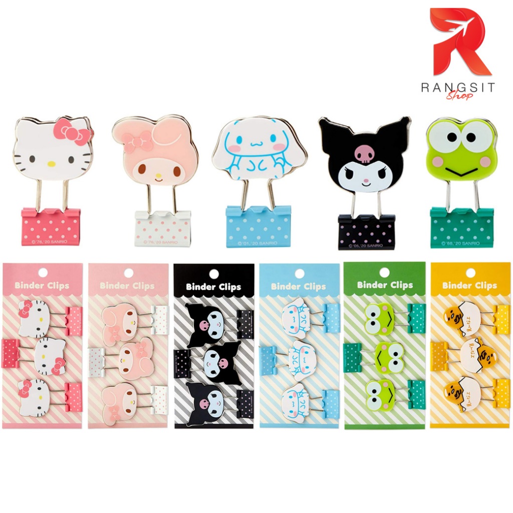 ️Sanrio Binder Clips Sanrio paper clip Kitty Kuromi Mymelody Japan ...