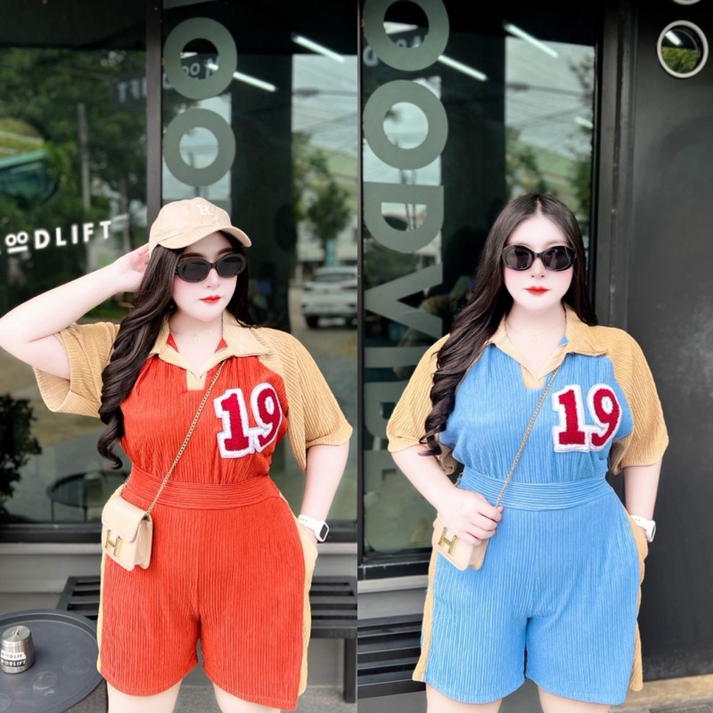 Short-Sleeved Set Fat Girl Large Size Bust 54 Wearing A Chill | Shopee ...