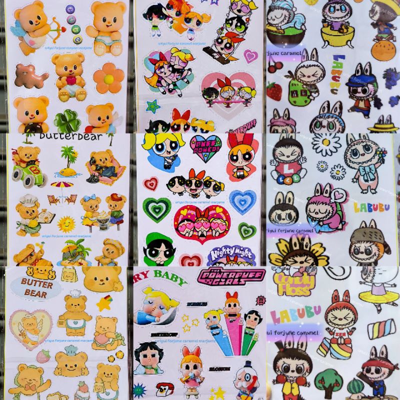 Waterproof Sticker labubu baby cry Labuh Butter Bear And Other Cartoon ...