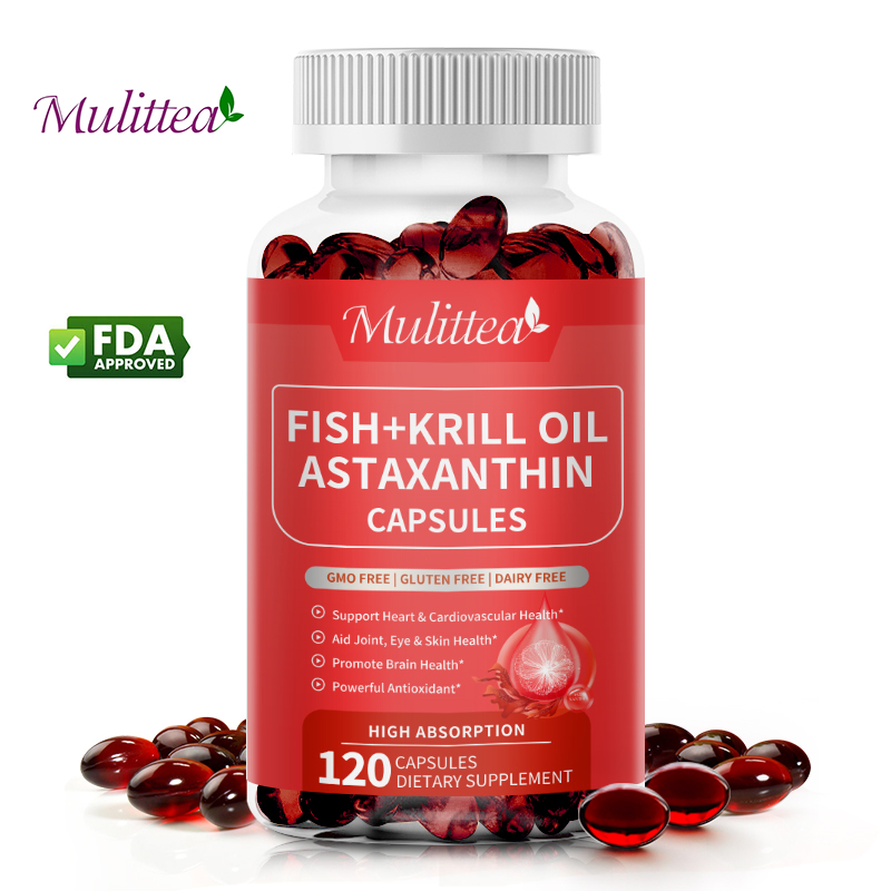 Mulittea Astaxanthin + Fish Oil + Krill Antioxidants Nourishes Joints ...