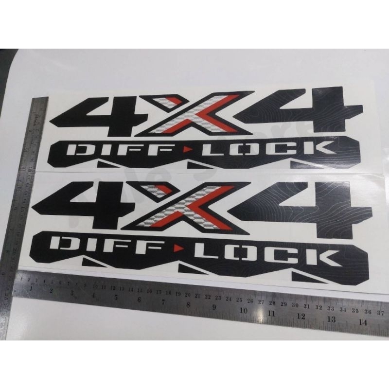 4x4 DIFF-LOCK Screen Sticker For Isuzu D-Max V-Cross Minorchange Year ...