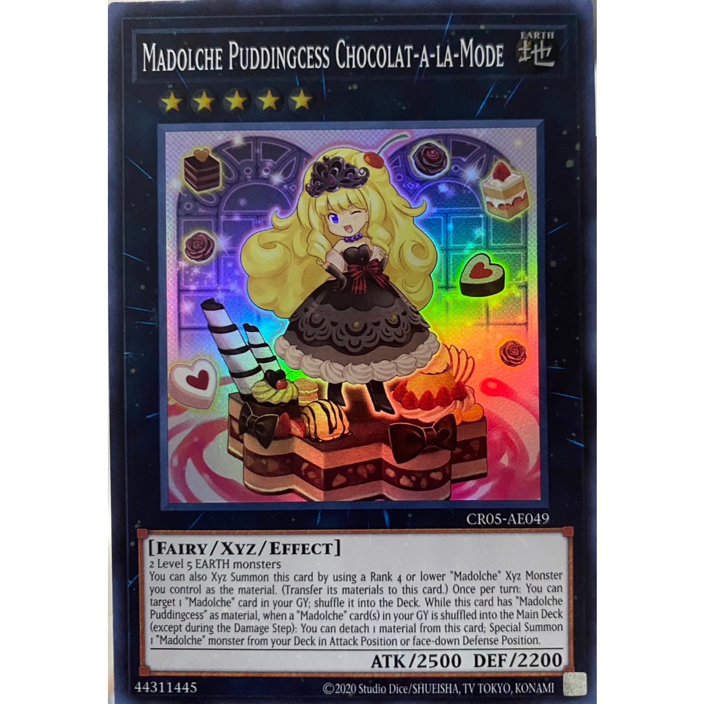 Yugioh Asia-Eng [CR05-AE049] Madolche Puddingcess Chocolat-a-la-Mode (Super Rare) Authentic Yuki ...