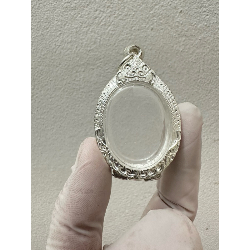 Buddha Amulet Frame Silver Cartridge Sharp Pattern Open Back Of The Is ...