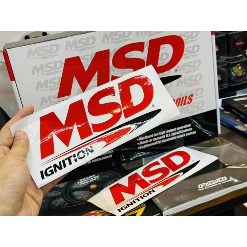 Sticker MSD ignition Genuine usa Coil Embossed With Dimensions Very ...